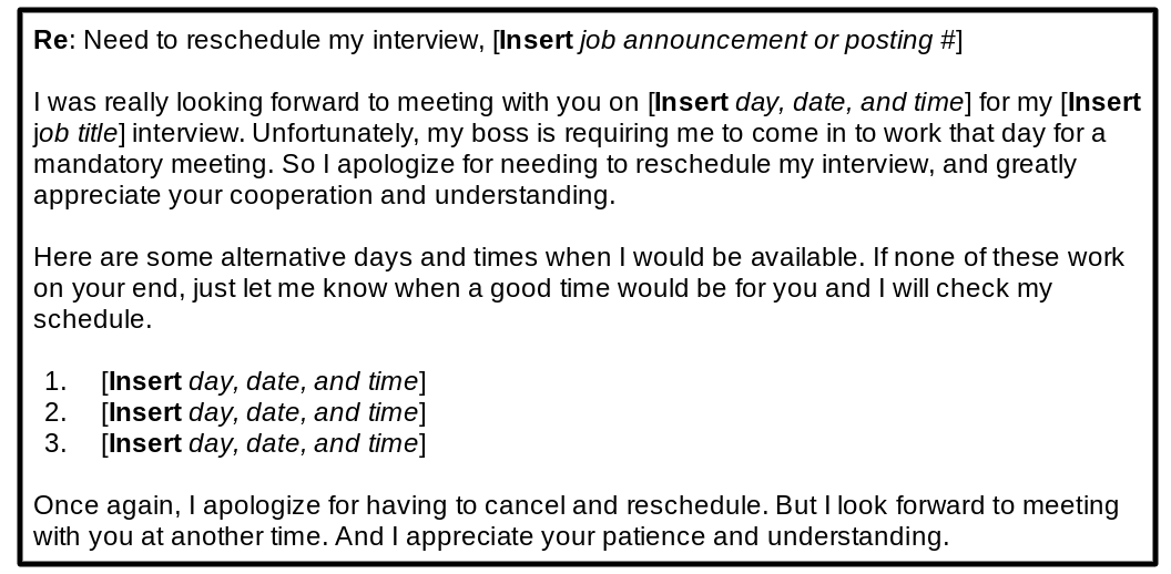 How To Cancel A Job Interview Examples Expert Advice