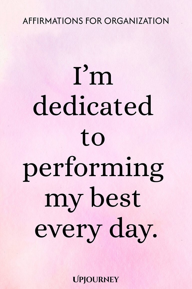80+ Daily Affirmations for Organization