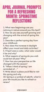 110 April Journal Prompts for a Refreshing Month