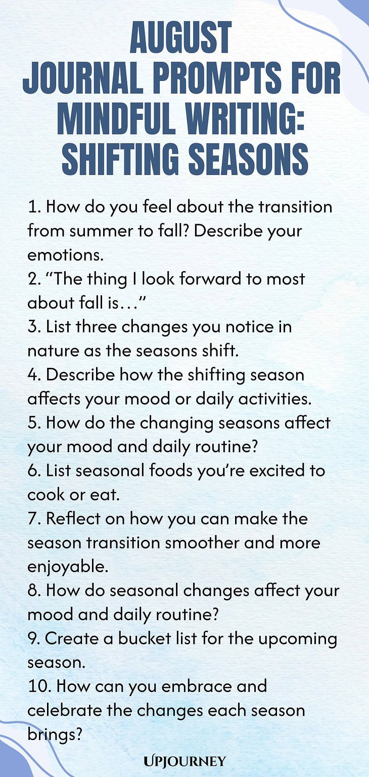 120+ August Journal Prompts for Mindful Writing