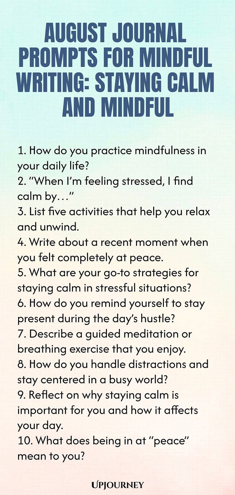 120+ August Journal Prompts for Mindful Writing