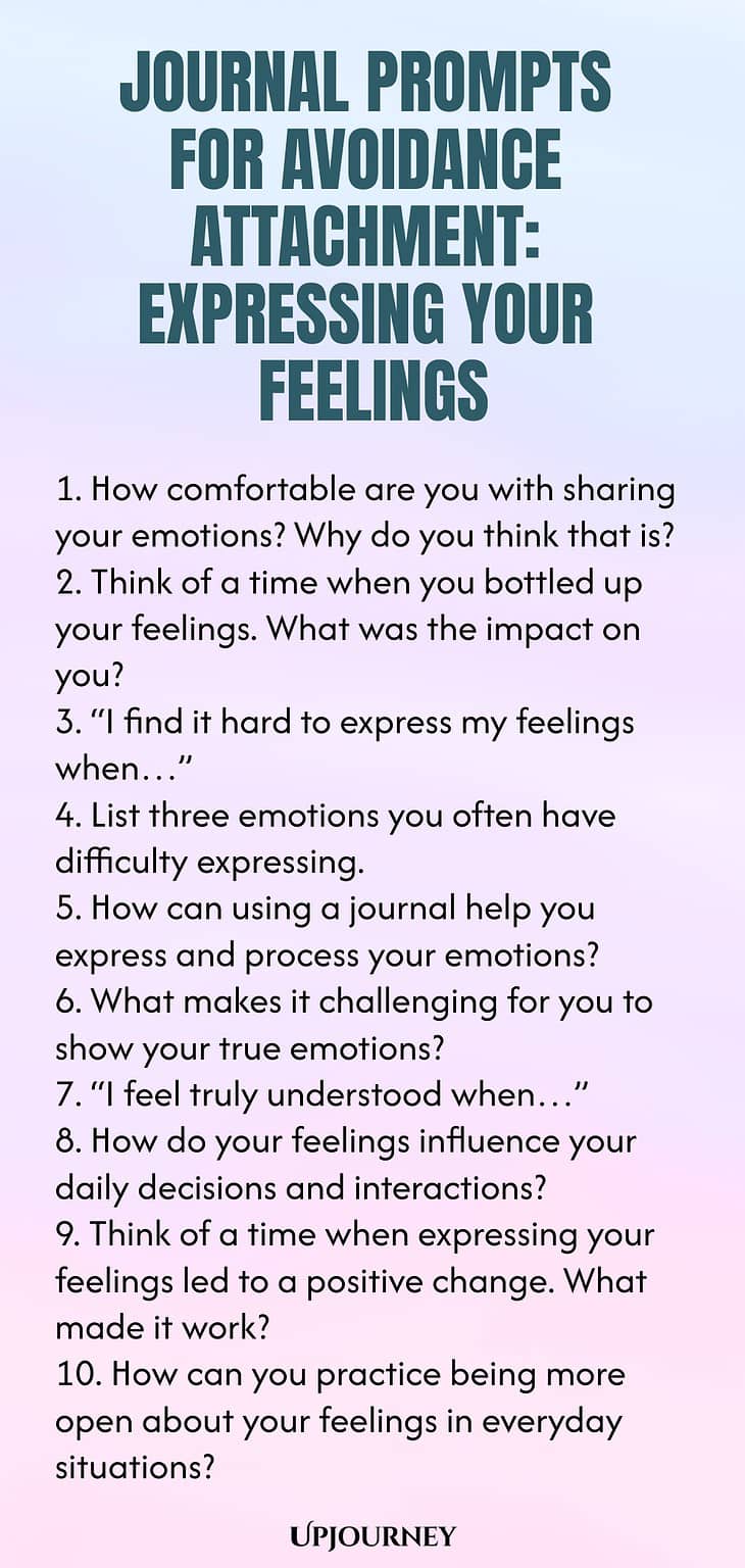 80 Journal Prompts for Avoidance Attachment