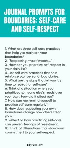100 Journal Prompts for Boundaries (to Protect Your Peace)