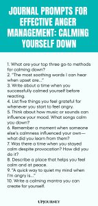 70 Journal Prompts for Effective Anger Management