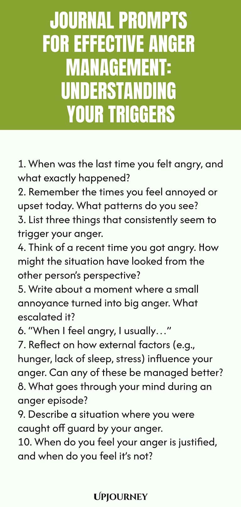 70 Journal Prompts for Effective Anger Management