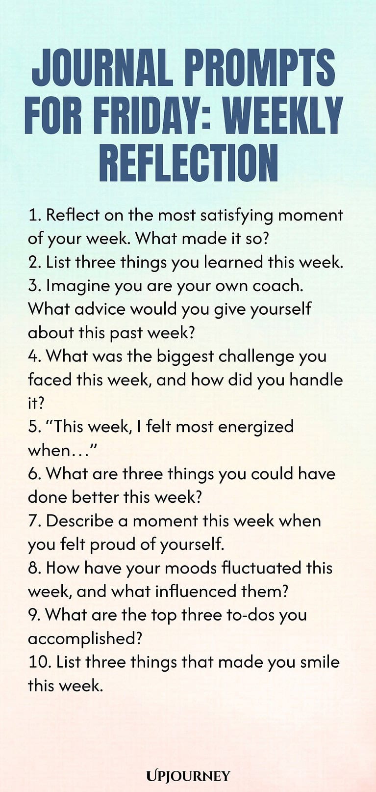 110+ Journal Prompts for Friday