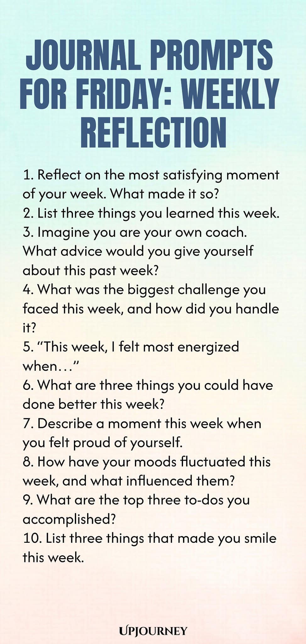 110+ Journal Prompts for Friday