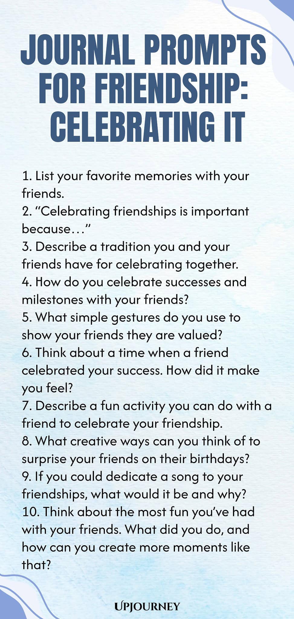 100 Thoughtful Journal Prompts for Friendship