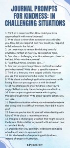 70 Journal Prompts for Kindness
