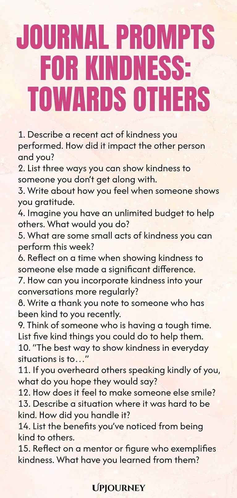 70 Journal Prompts for Kindness