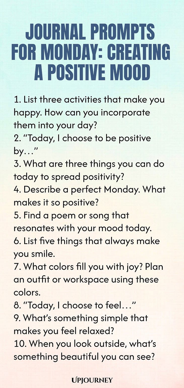 110+ Journal Prompts for Monday (Kickstart Your Week!)