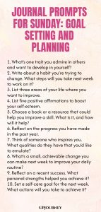 Journal Prompts for Sunday