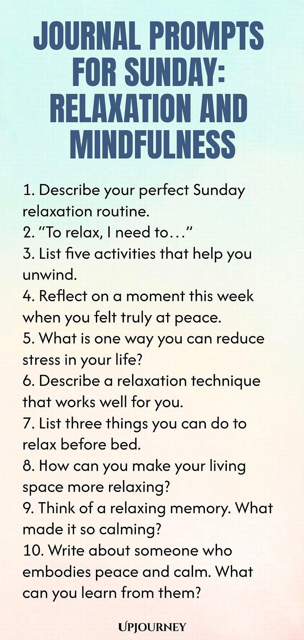 Journal Prompts for Sunday