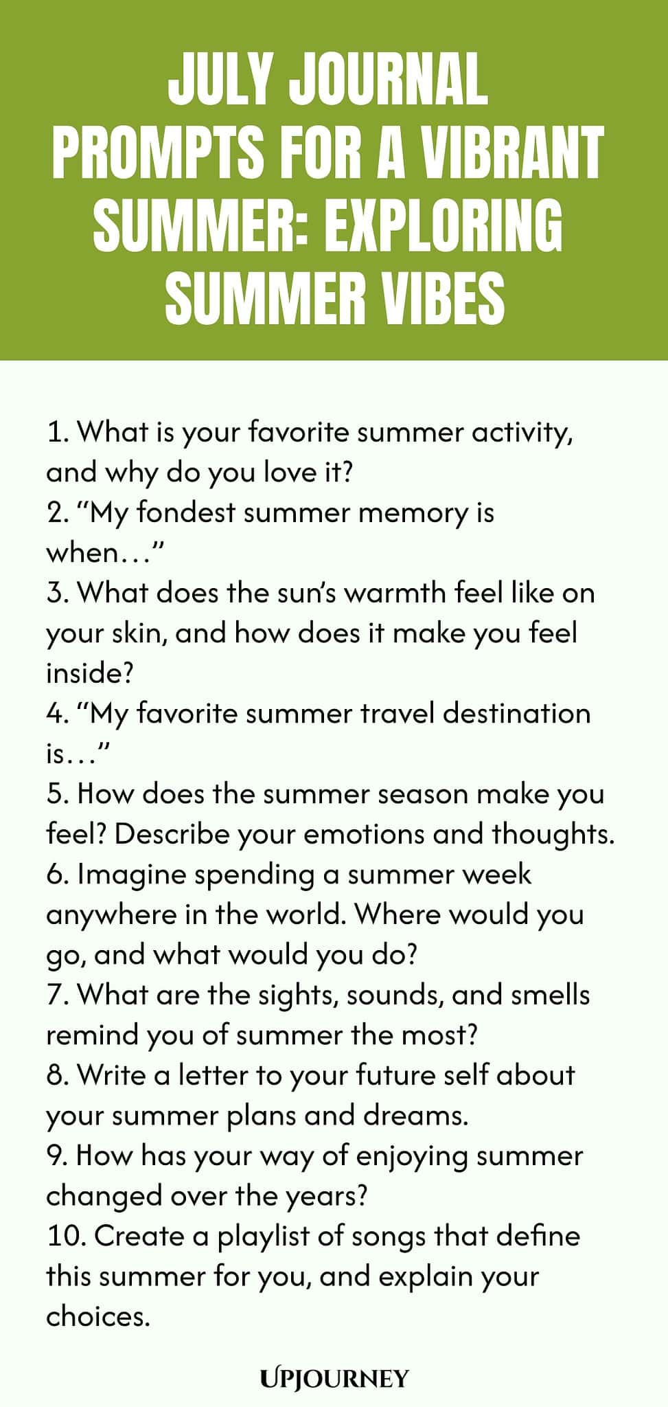 110+ July Journal Prompts for a Vibrant Summer