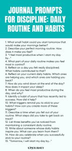 120 Journal Prompts for Discipline