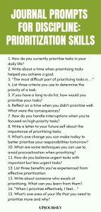 120 Journal Prompts for Discipline
