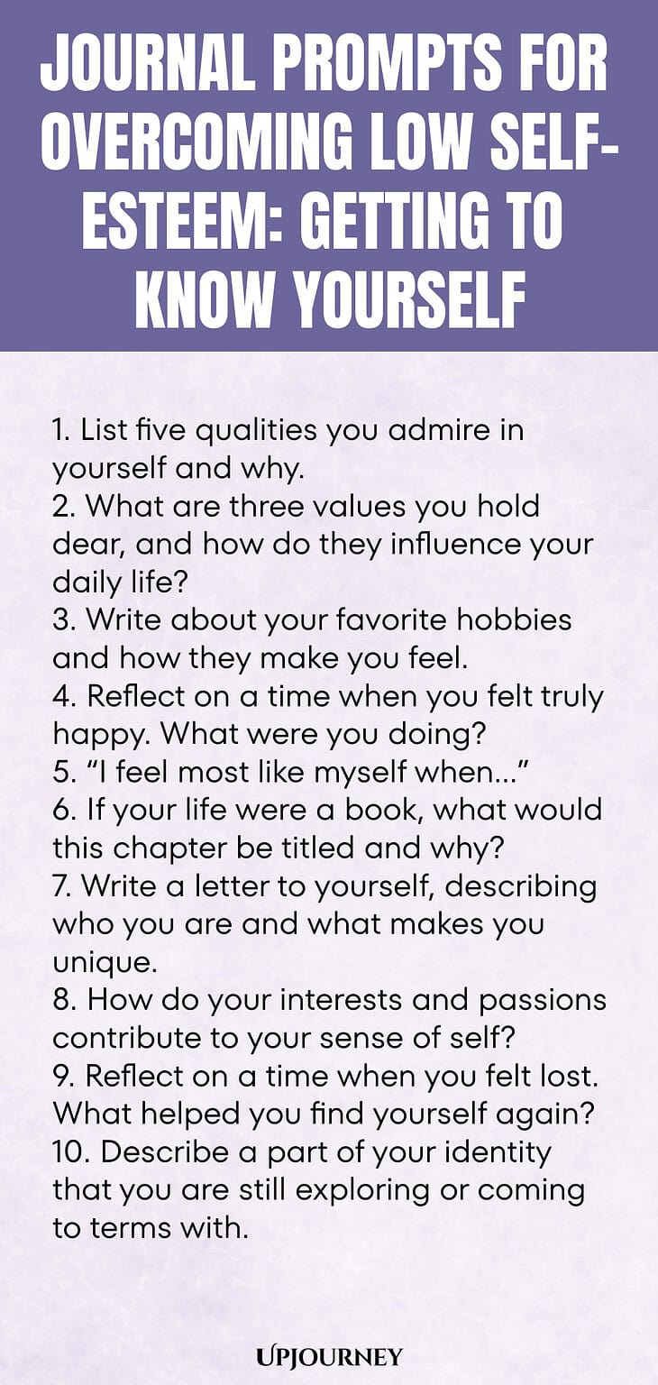100 Journal Prompts for Overcoming Low Self-Esteem