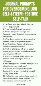 100 Journal Prompts for Overcoming Low Self-Esteem